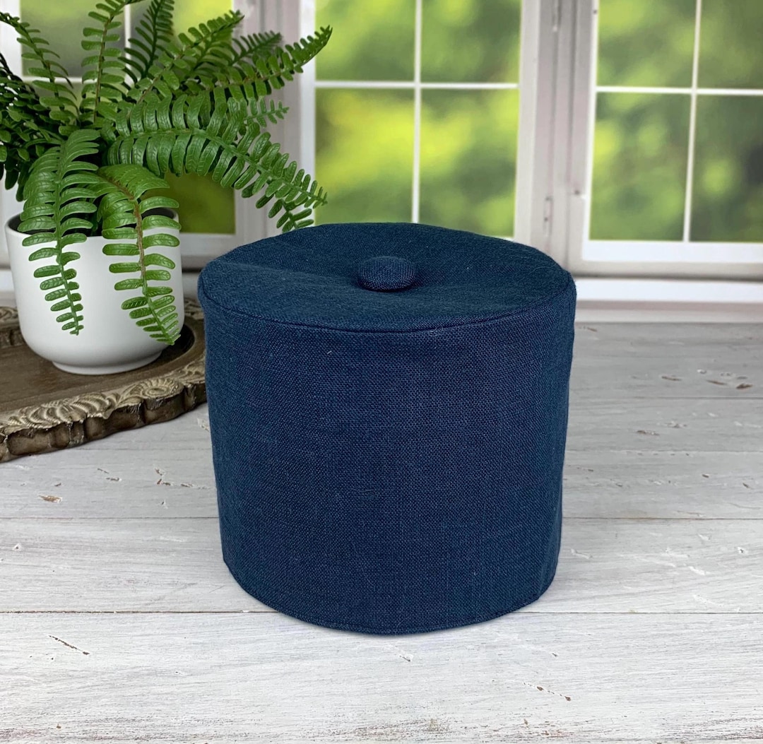 Linen Toilet Paper Cover Made in USA | Fabric Bathroom Decor - Etsy