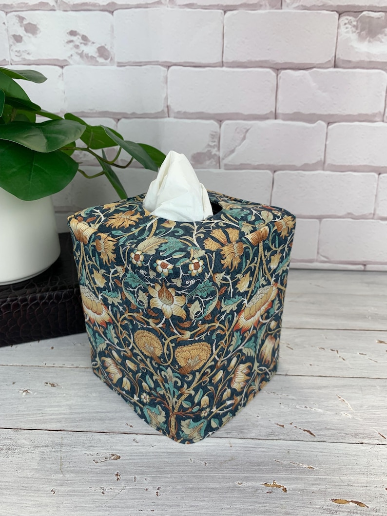 Birds in Teal Color Fabric Reversible Tissue Box Cover - Etsy
