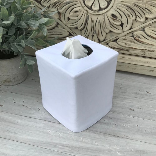 Monogrammed Linen Tissue Box Cover - Etsy