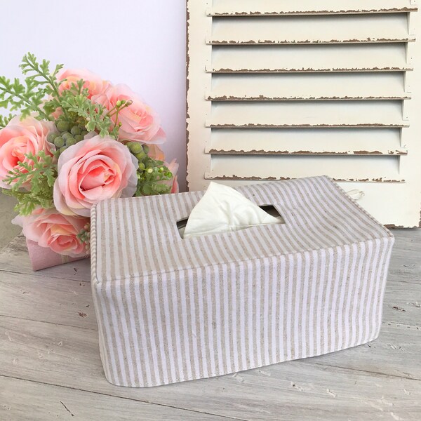 Linen Tissue Box Cover - Etsy