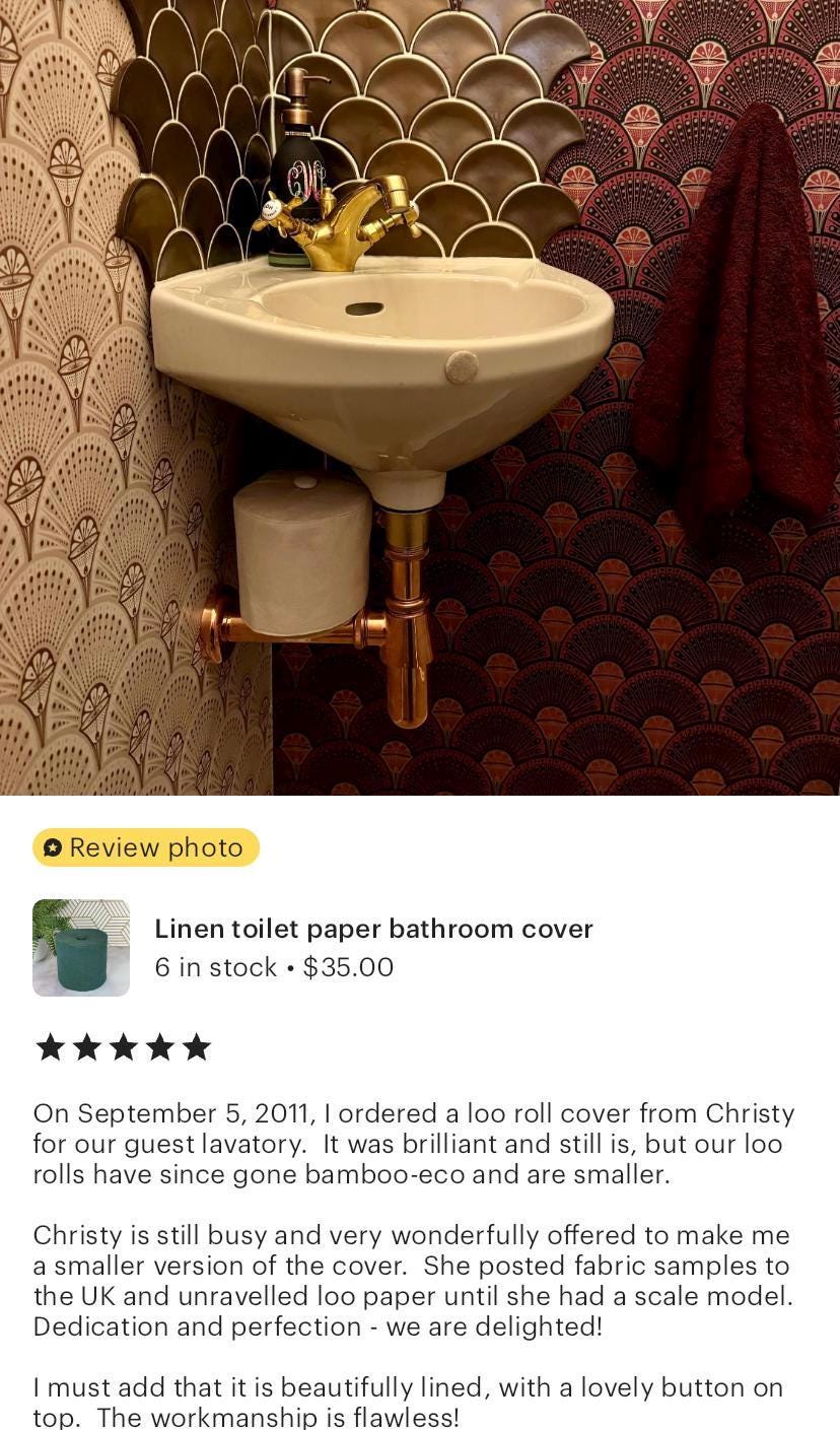 Linen Bathroom Toilet Tissue Paper Roll Cover - Etsy
