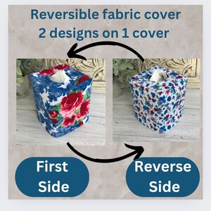 Heritage Rose Floral Reversible Tissue Box Cover - Etsy