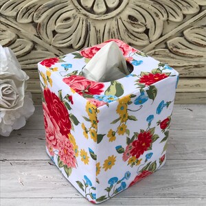 Sweet Rose Floral Reversible Tissue Box Cover - Etsy