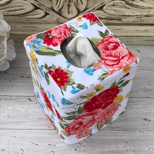 Sweet Rose Floral Reversible Tissue Box Cover - Etsy