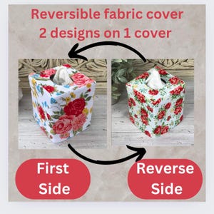Sweet Rose Floral Reversible Tissue Box Cover - Etsy