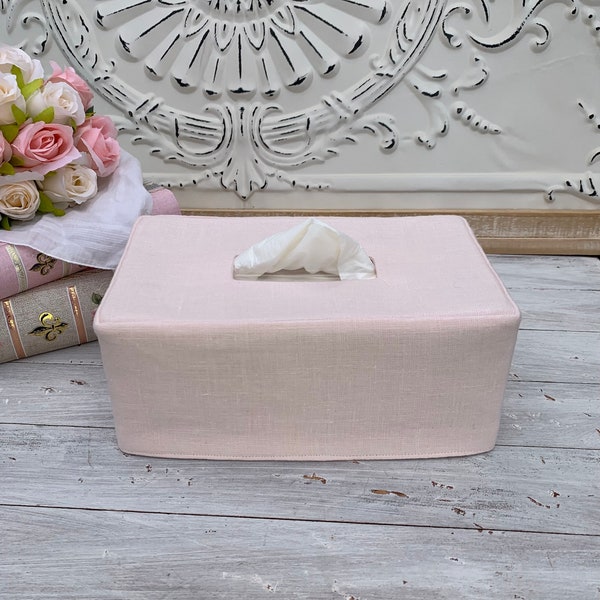 Linen Tissue Box Cover - Etsy