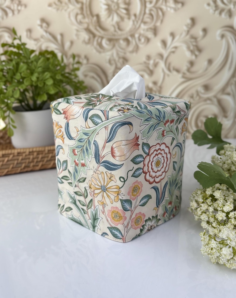 Birds in Marine Blue Color Fabric Reversible Tissue Box Cover - Etsy