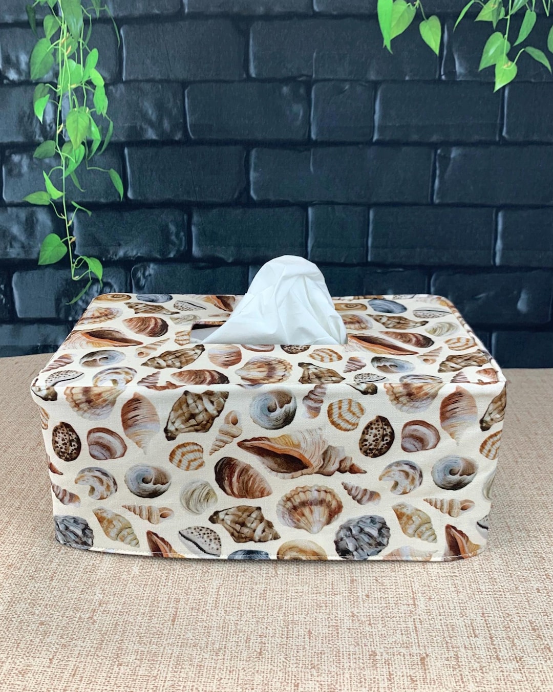 Seashell Ocean Coastal Beach Theme Fabric Rectangle Reversible Fabric ...