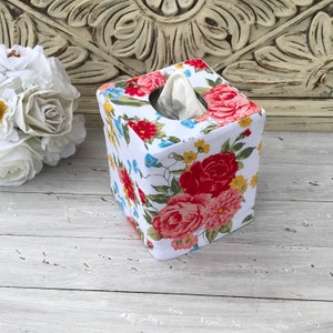 Sweet Rose Floral Reversible Tissue Box Cover - Etsy