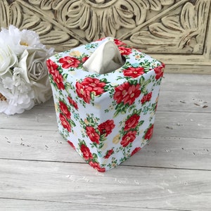 Sweet Rose Floral Reversible Tissue Box Cover - Etsy