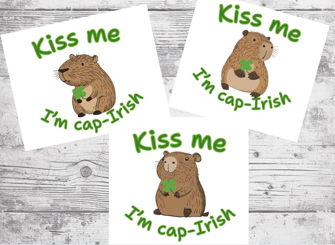 St. Patrick's Day Set of 3 Images | Capybara Lover Set of 3 Images ...