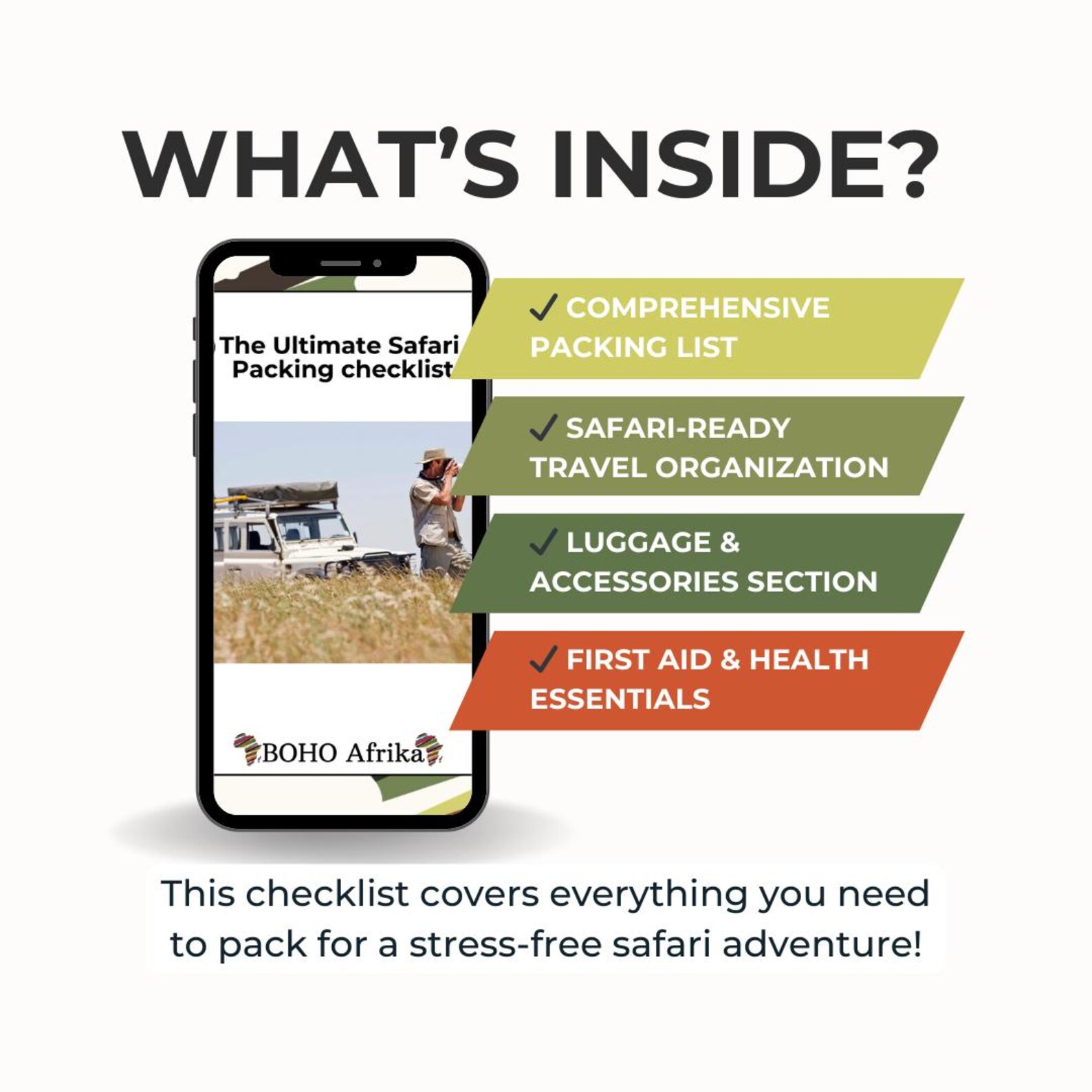 Printable Safari Packing Checklist | Digital Travel Checklist | What to ...