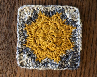 Tangled Inspired Sun Granny Square Pattern | Sun Granny Square Crochet ...