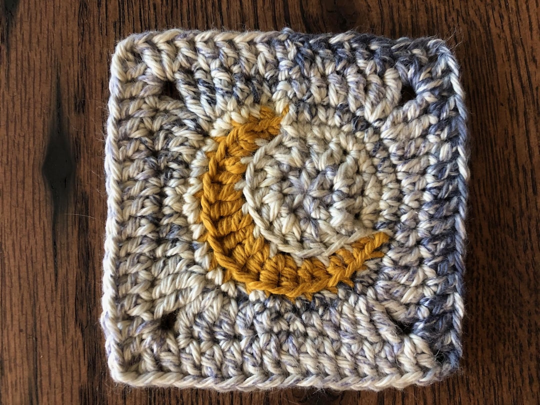 Moon Granny Square Crochet Pattern - Etsy UK
