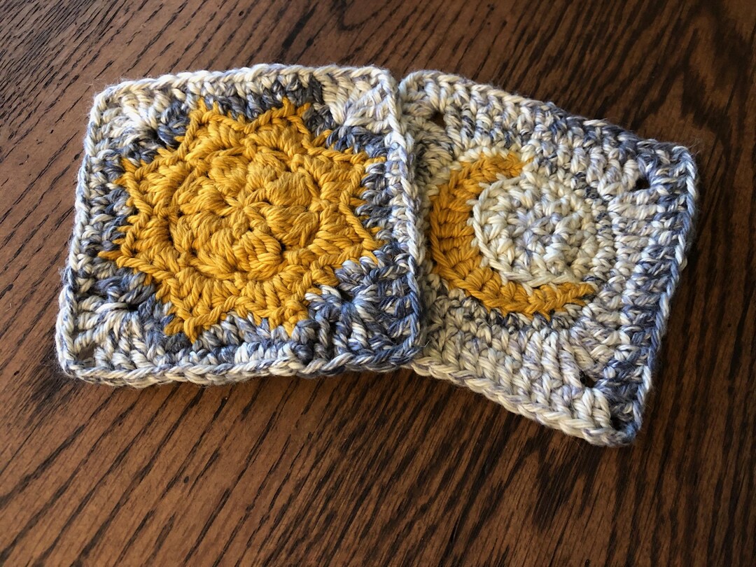 Sun and Moon Granny Square Pattern Bundle - Etsy