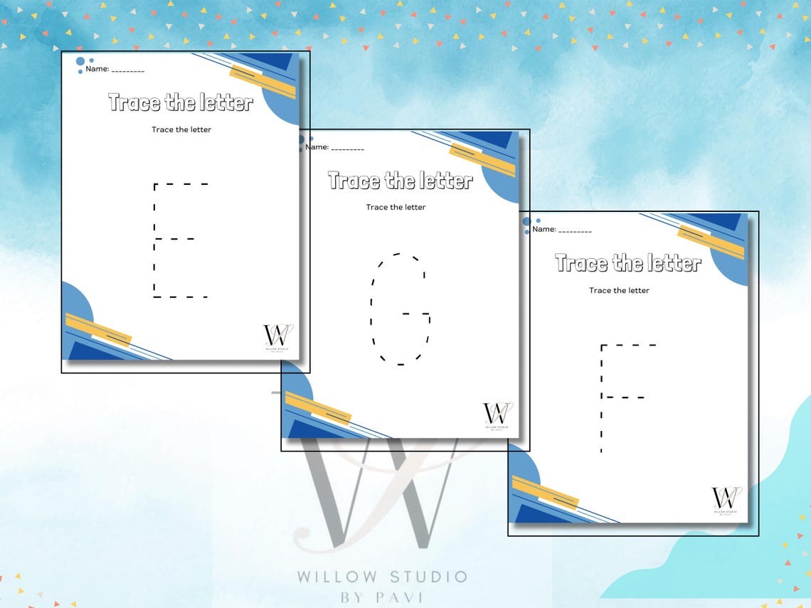 Digital Printable of Alphabet Tracing Pages for Preschoolers and ...