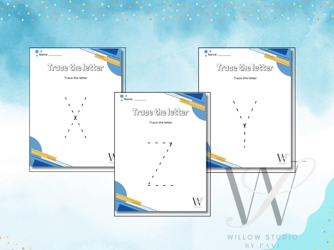 Digital Printable of Alphabet Tracing Pages for Preschoolers and ...