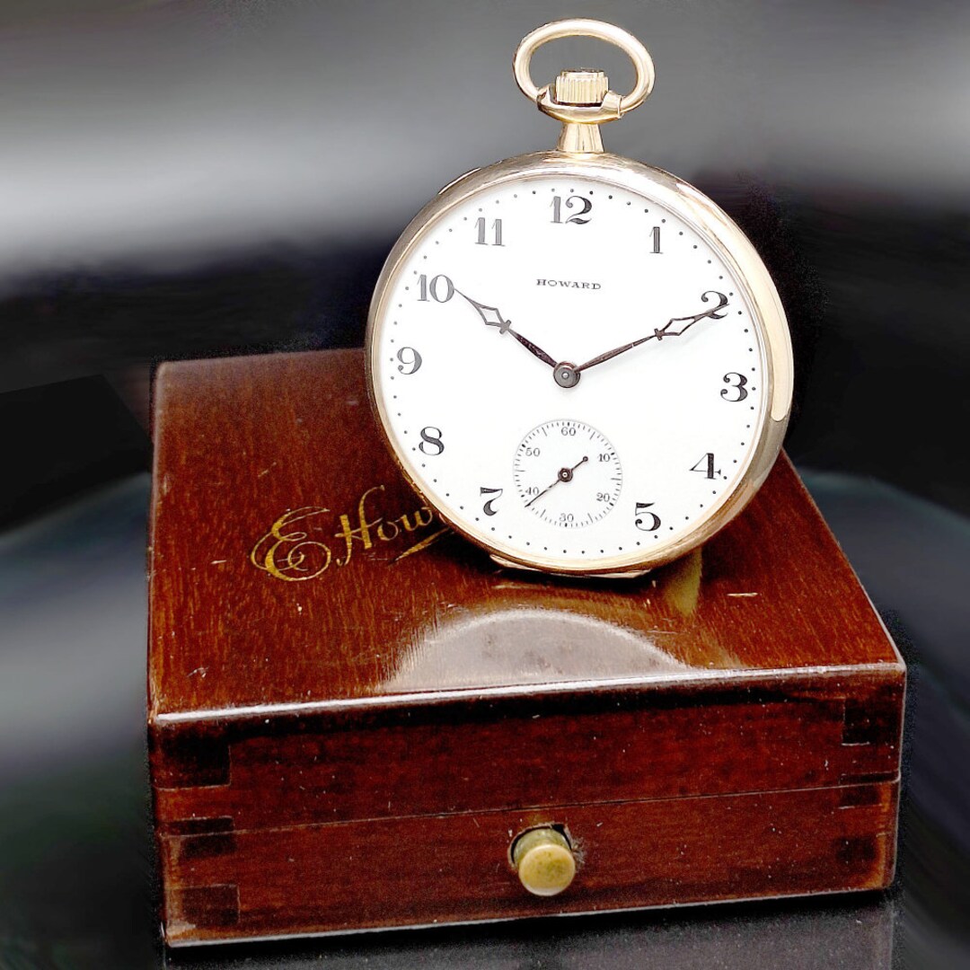 Antique 14K Goldfill Howard Pocket Watch With Original Box ,size 12.,17 ...