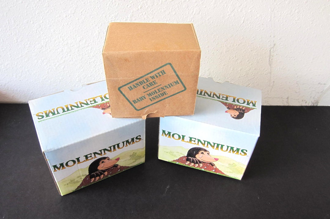 3 Vintage OOP Molenniums Moles With Original Box-bread,bride,geronomole ...