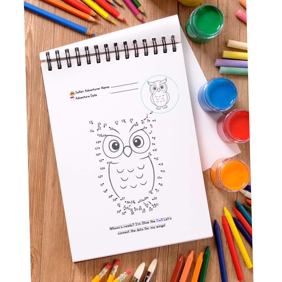 Wild Animals Dot to Dot Activity Book for Kids | Coloring Pages ...