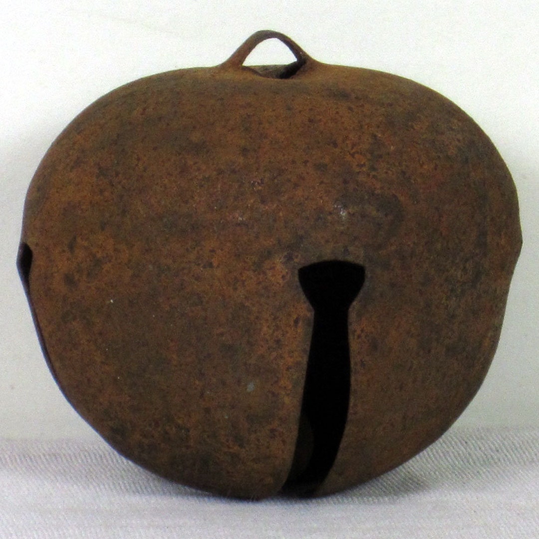 4 Giant Rusty Tin 65 MM Bells New Primitive Crafts Rustic - Etsy