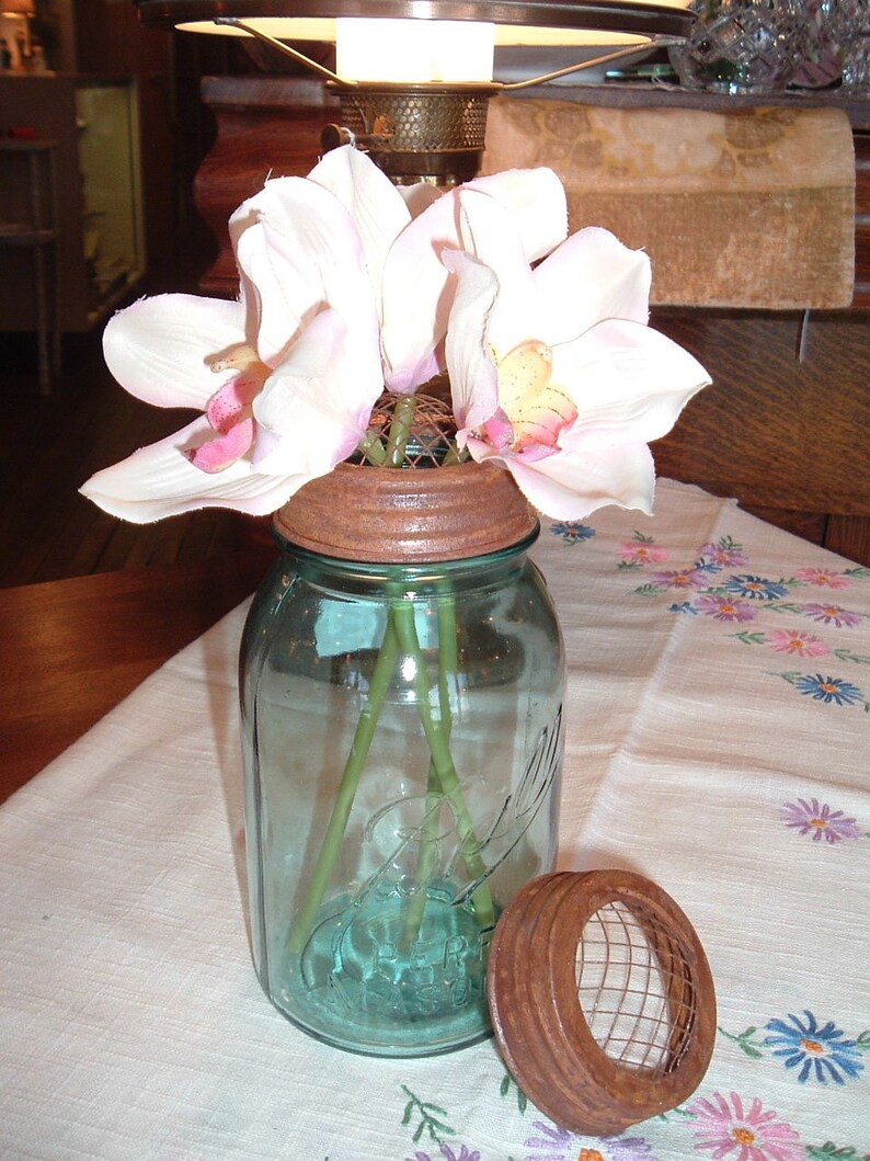 Two Rusty Frog Lids Regular Size Jar Lids Primitive Woodland | Etsy