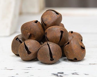 10mm Rusty Jingle Bells Primitive Craft Supply Rustic Farmhouse Decor ...
