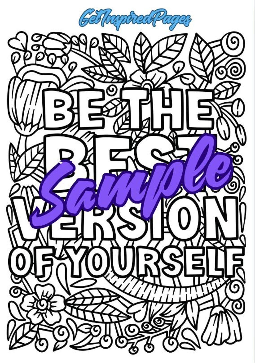 Positive Affirmations Mandala Coloring Pages- Digital Download Only - Etsy