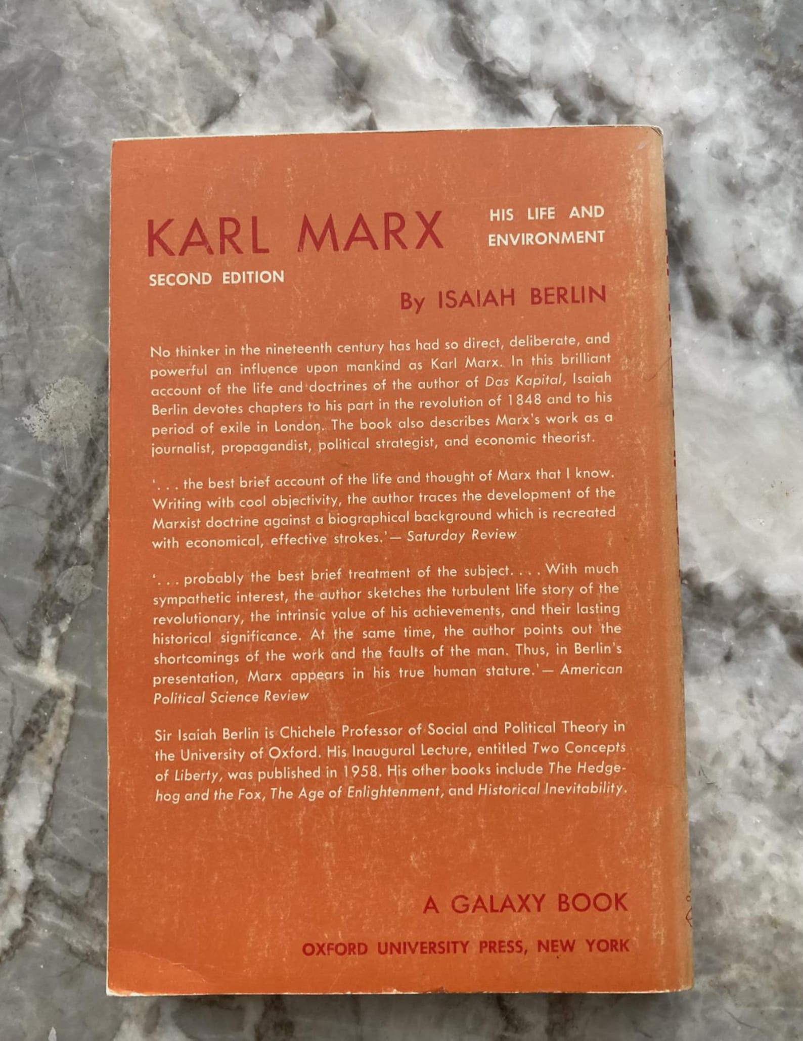 Karl Marx: His Life and Environment - Etsy