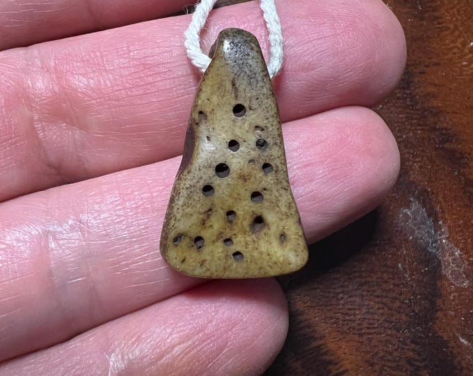 Ethnic Bone Pendant – Kapala Style Amulet Necklace From Nepal Himalayas ...