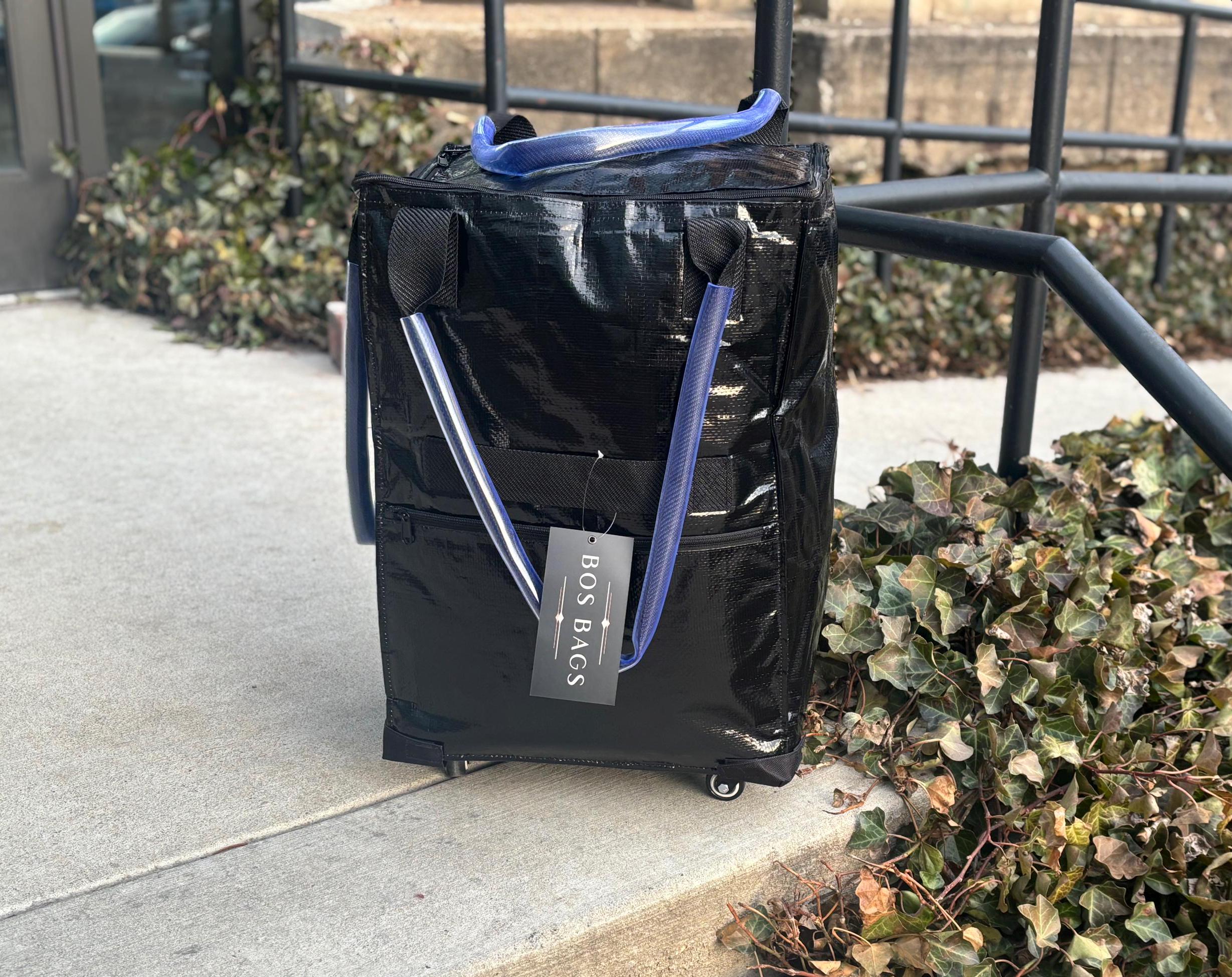 Roll Blue Wallpaper Rolls & Sheets Lightweight Rolling Grocery Shopping ...