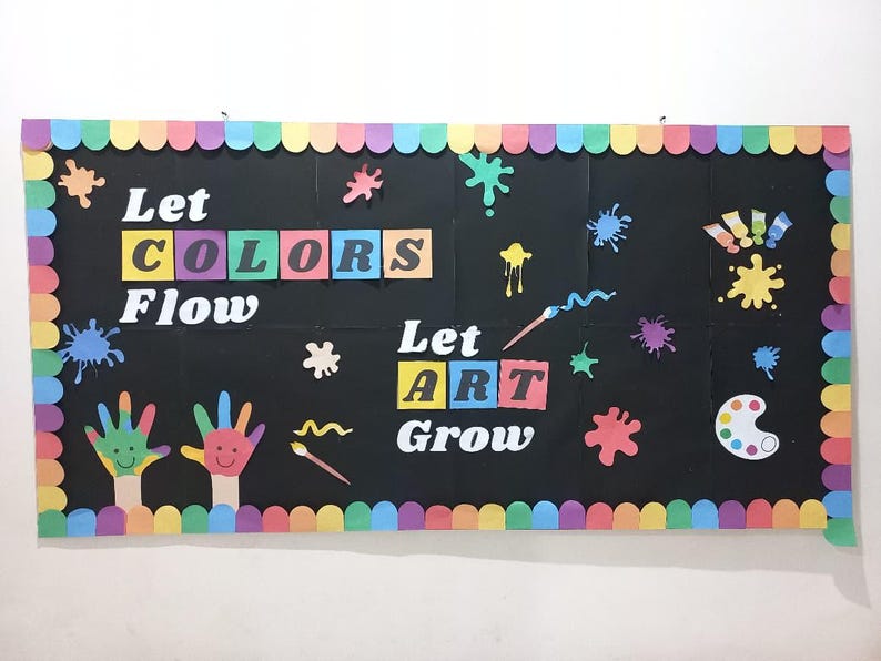 Art Classroom Bulletin Board: Let Color Flow, Art Grow Decoration - Etsy