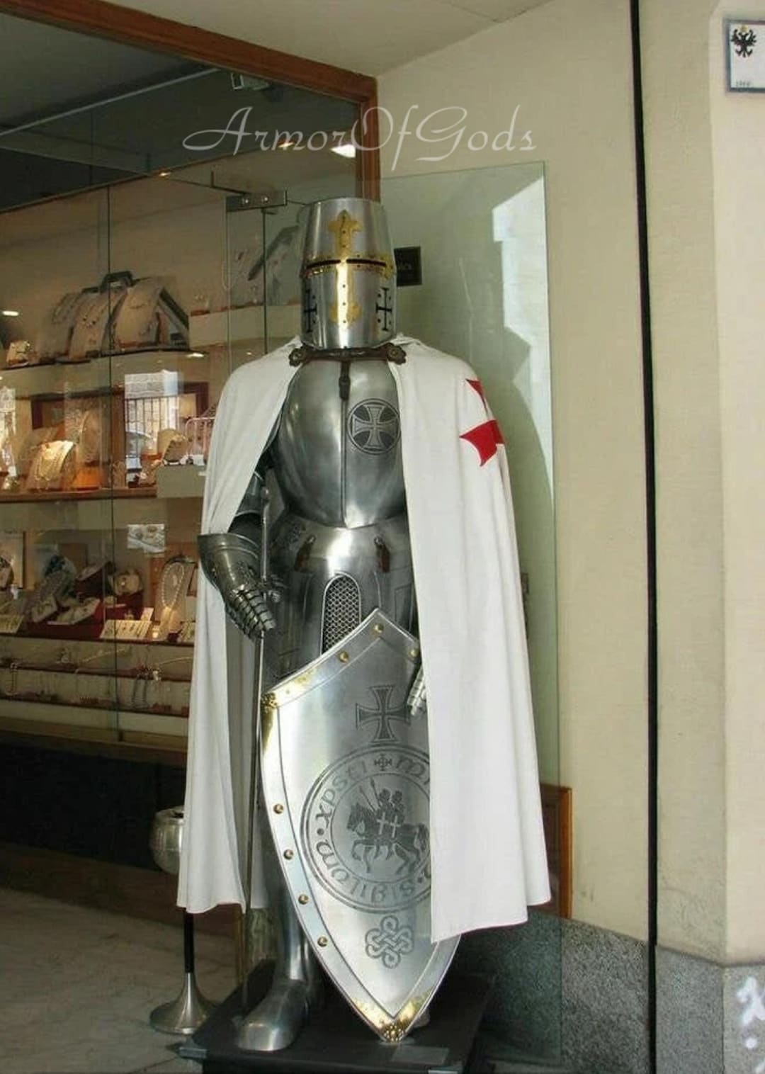 Medieval Templar Armor Suit Steel Knight Wearable Costume Man Armor ...