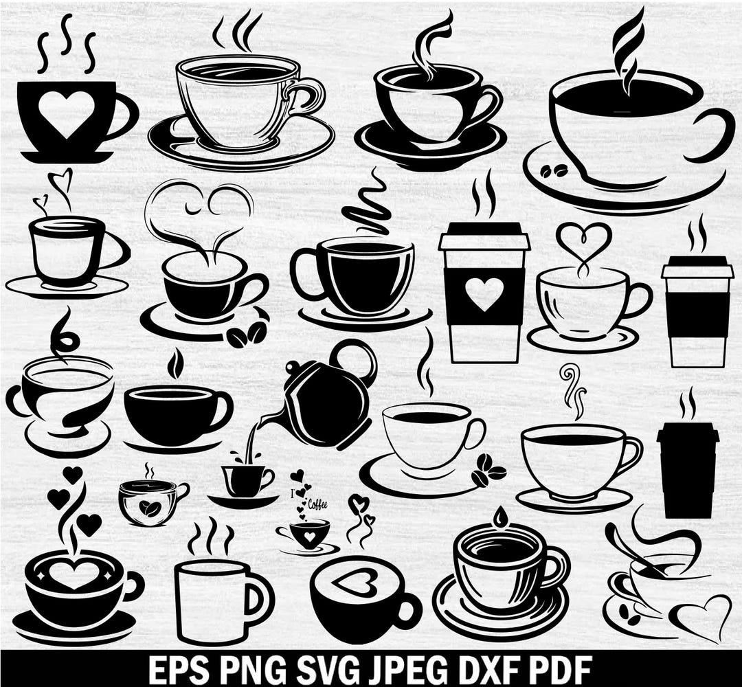 Coffee Svg, Coffee Cup Svg, Coffee Svg Bundle, Coffee Clipart, Mug Svg ...