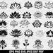 Lotus Flower SVG Bundle · Lotus Svg, PNG, DXF, Eps, Pdf Cutting, Laser ...