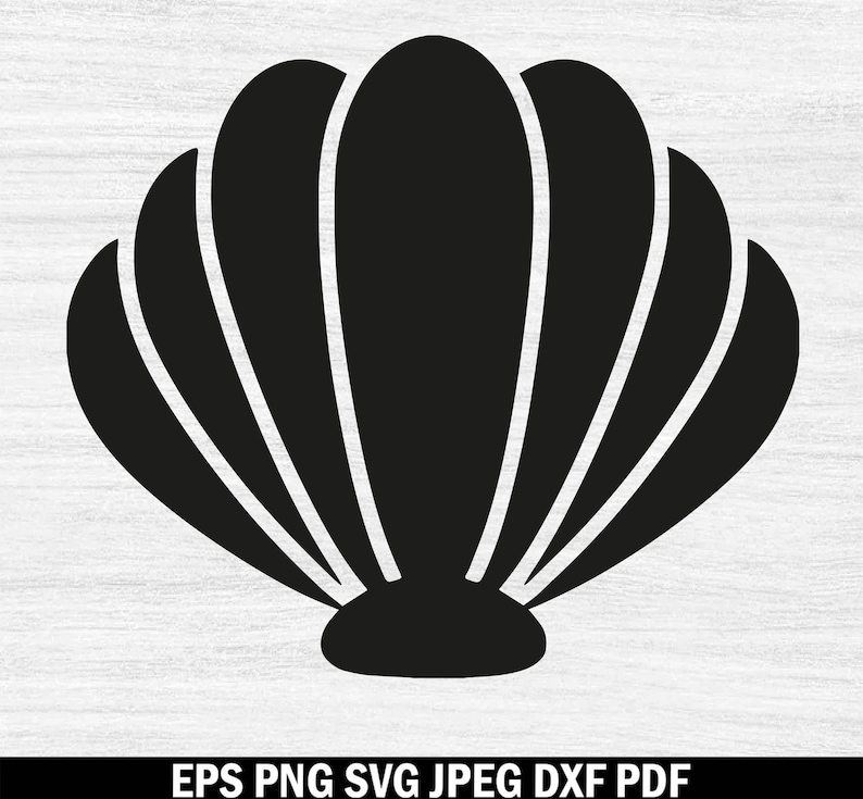 Seashell Svg, Seashell Outline, Solid Seashell, Layered Seashell Svg ...