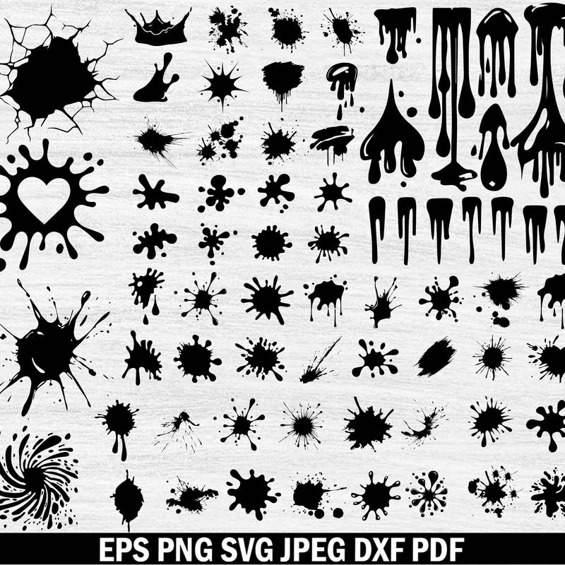 Blue Splatter Png - Etsy