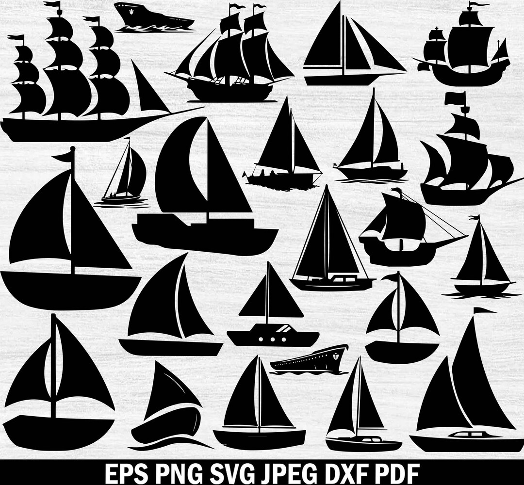 Sailboat Svg, Sailboat Png Bundle, Sailboat Clipart, Sailboat Svg Cut ...
