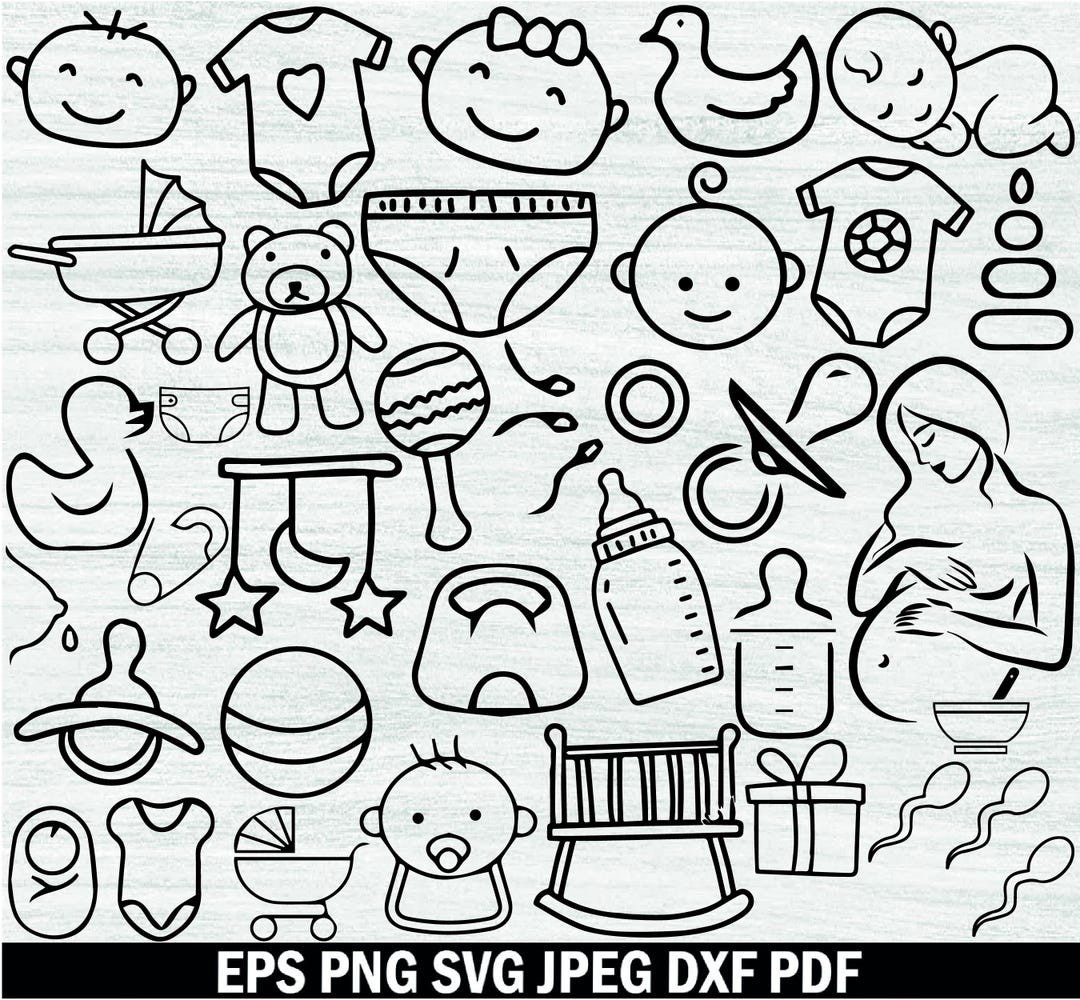 Baby SVG Bundle, Baby PNG Bundle, Baby Clipart Baby SVG Cut Files for ...