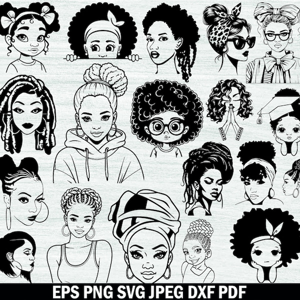 Afro Puff Hair Svg - Etsy