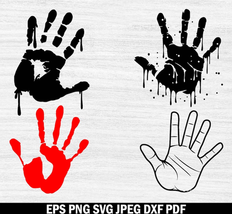 Handprint Svg Bundle, Handprint Png Bundle, Handprint Clipart ...