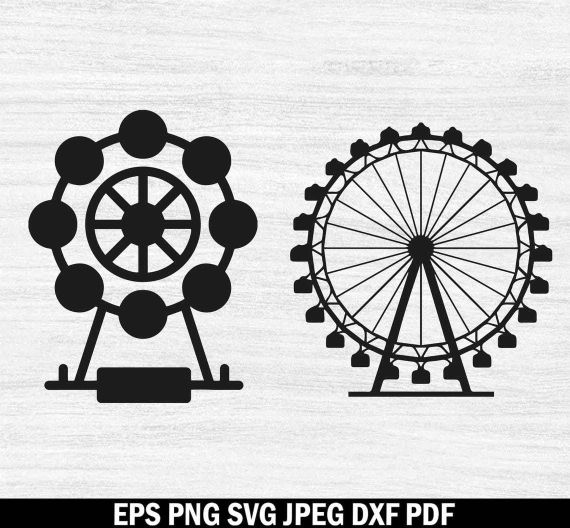 Ferris Wheel Svg Bundle, Ferris Wheel Png Bundle, Ferris Wheel Clipart ...