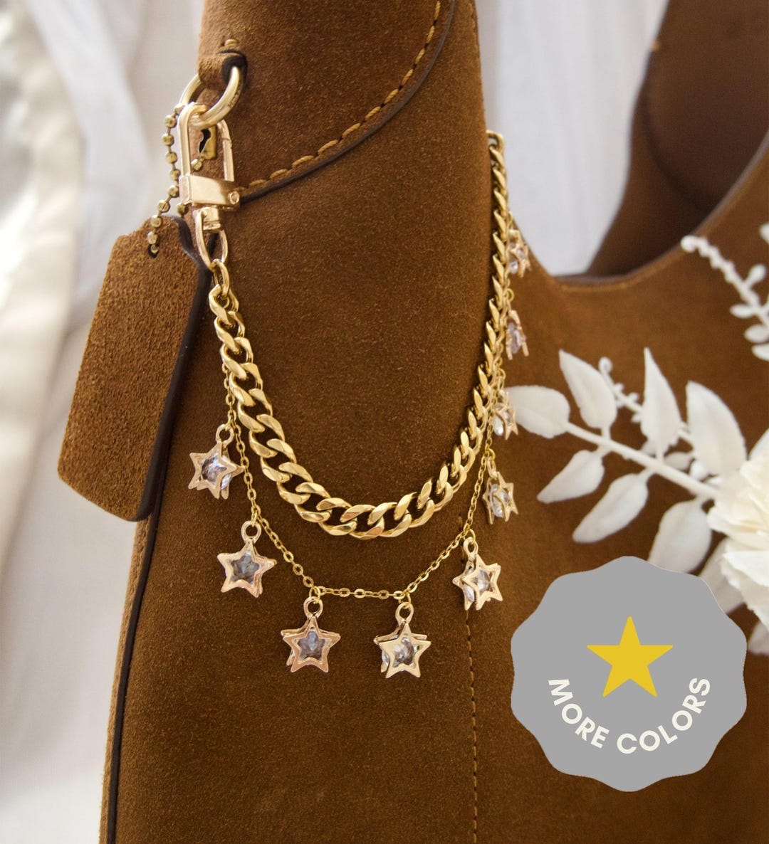 Star Bag Charm, Star Charms, Star Bag Strap, Star Accessory, Gold Star ...