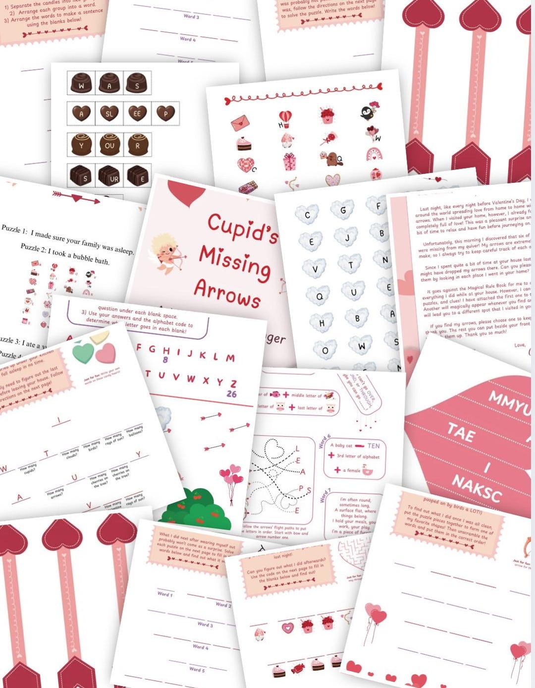 Cupid’s Missing Arrows: A Valentine’s Day Scavenger Hunt Printable, 19 ...