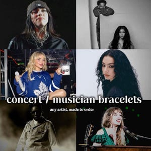 Custom Concert Bracelets | Artist-inspired Beaded Jewelry | Fan Gift ...