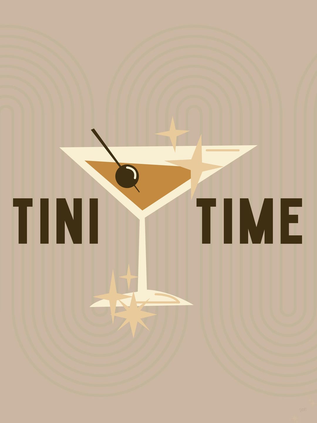 Tini Time Poster (neutral Colors) - Etsy