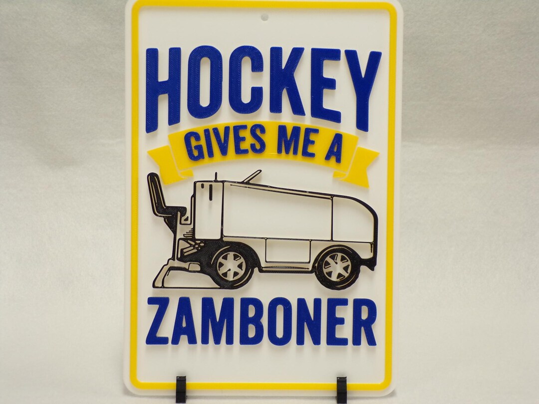 Custom 3D Printed Zamboni Sign Hockey Sign Fan Art Funny - Etsy