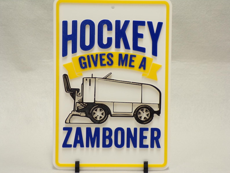 3D Printed Zamboni Sign - Hockey Fan Art, Custom Colors - Etsy