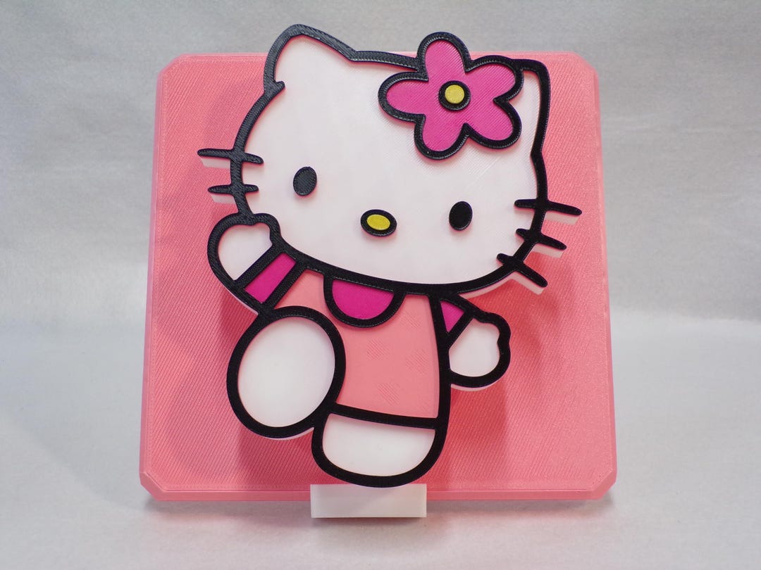 Custom 3D Printed Hello Kitty Plaque Sign Fan Art Fan Cave - Etsy