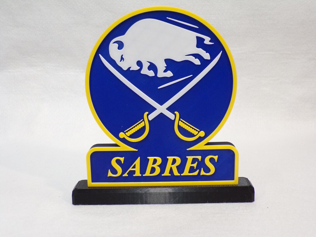 3D Printed Sabres Logo Sign Hockey Fan Art Fan Cave - Etsy